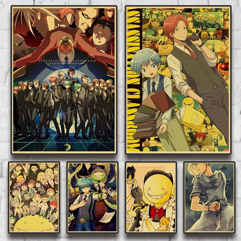 Vintage Anime Assassination Classroom Posters Kraft Paper Home Decor ...