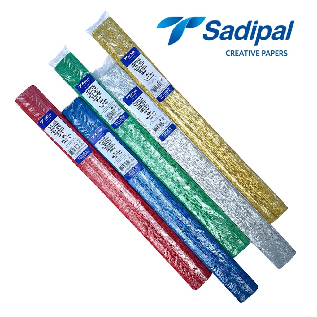 Sadipal Metallic Crepe Paper 80gsm 0.5m x 1.5m, S150500X (28295150500XX ...