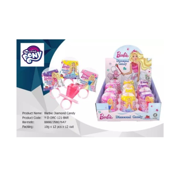 YLF Barbie Diamond Ring Candy 12pieces x 22gm | Shopee Singapore