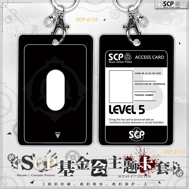 SCP Foundation Keychain Student Bus Card Game Anime Cos Pendant ...