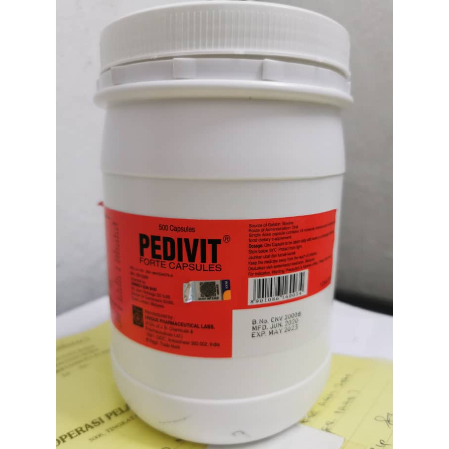 Pedivit Forte Multivitamin (100- 500 Capsules) | Shopee Singapore