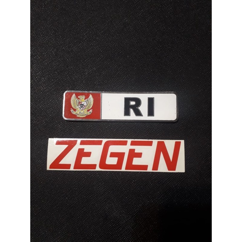 MERAH PUTIH Small red and white Garuda regional mini plate Emblem of ...