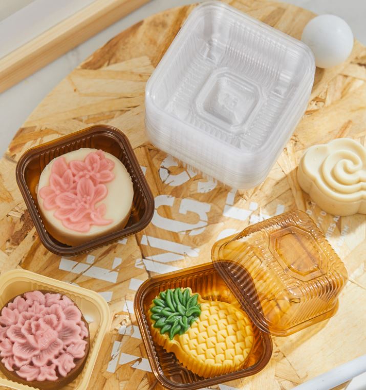 (50g-180g) 100pcs mooncake tray dessert pastry packaging box heat ...