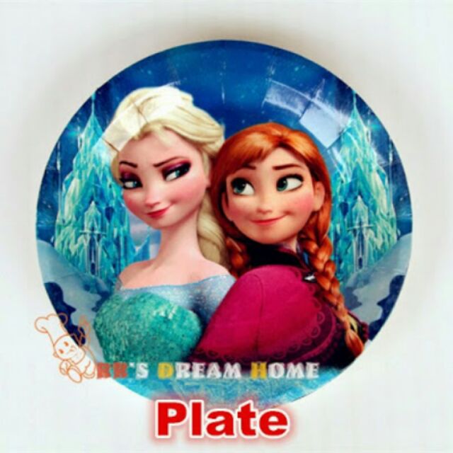 FROZEN ELSA ANNA BIRTHDAY PARTY PAPER PLATE 9 INCH | Shopee Singapore