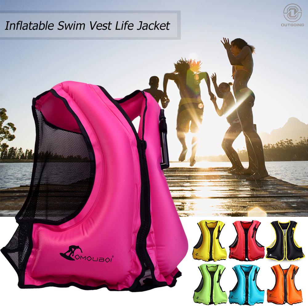 OG Adult Inflatable Swim Vest Life Jacket for Snorkeling Floating ...