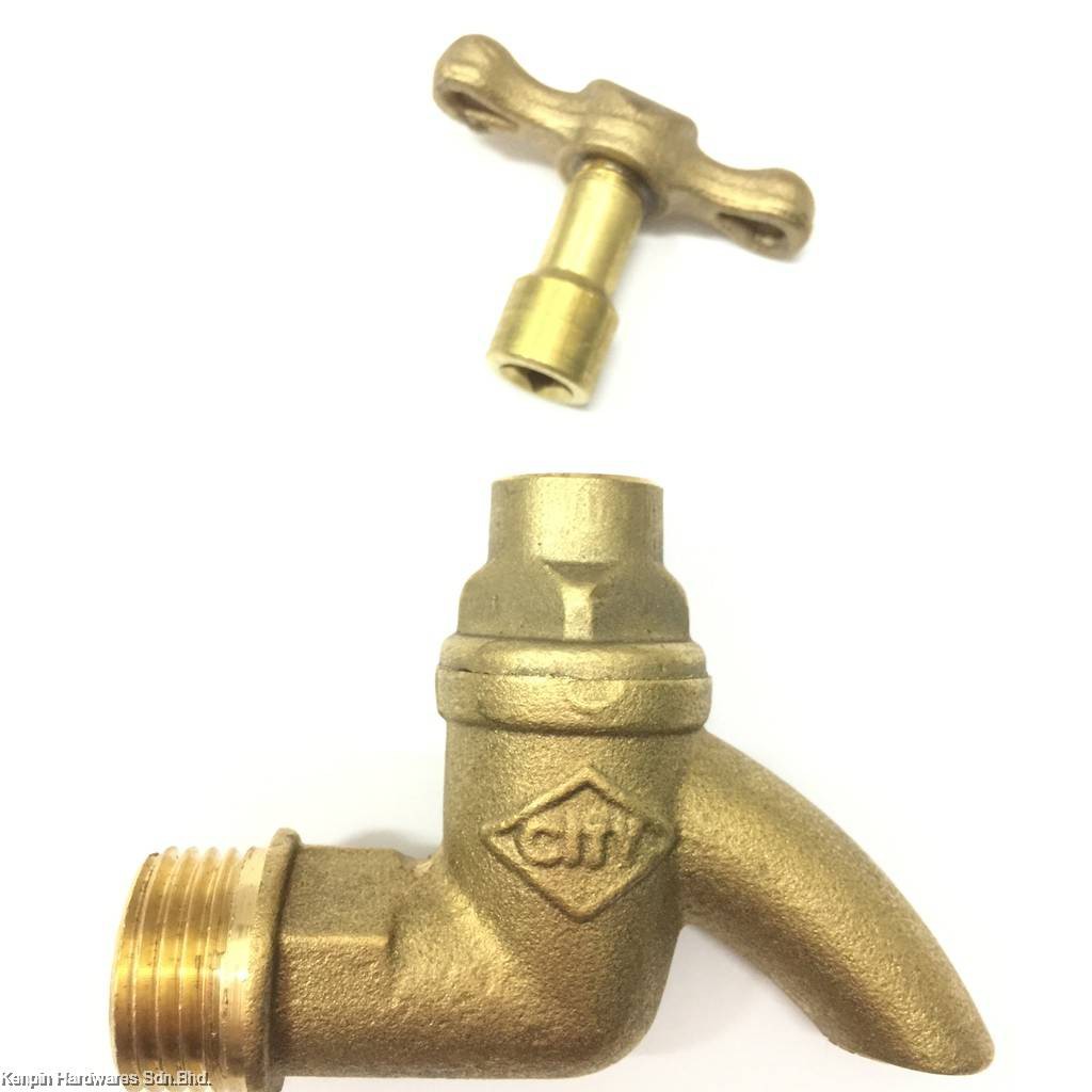 CITY Brass Water Bib Tap / Water Tap /city Loose Key Bib Tap / Loose ...