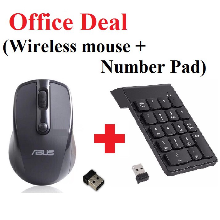 (Super Office Deal) Wireless Mouse + Wireless Number pad | Shopee Singapore