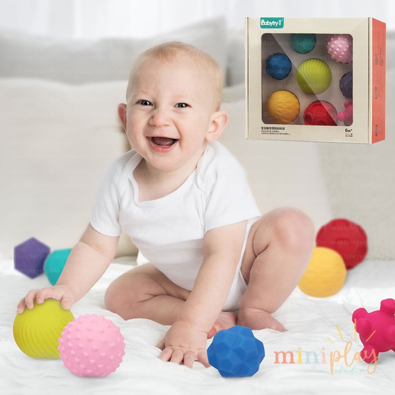 🌟 SG LOCAL STOCK 🌟 Sensory Textured Squeeze Tactile Balls Baby Toddler ...