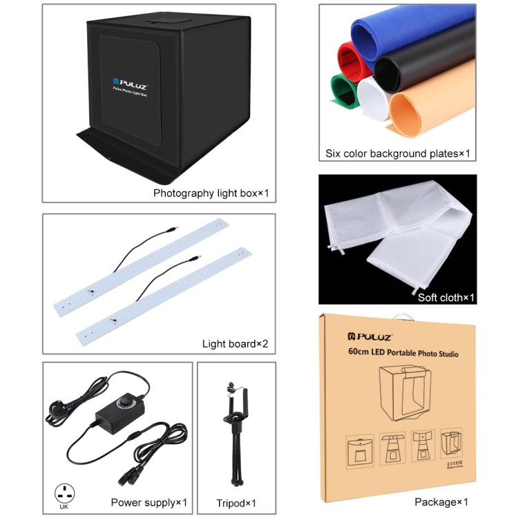 [LocalSeller] PULUZ Foldable LED Light Box Photo Studio Photography ...