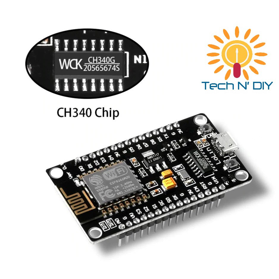 ESP8266 microcontroller NodeMCU Lua V3 WiFi with CH340G | Shopee Singapore
