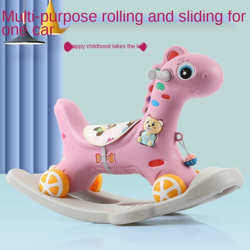Push Glider Pony Rocker Toy - Musical Player Riding Chair - Ride On ...