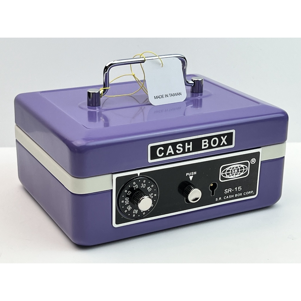 Cash Box SR-15 ( PURPLE ) with Removable Tray and Secure Key Lock ...