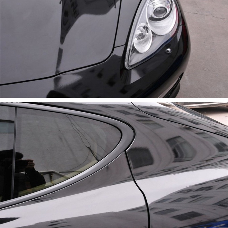 1 Roll 150cm Car Sticker Gloss Black Vinyl Wrap Sticker Decal Bright ...