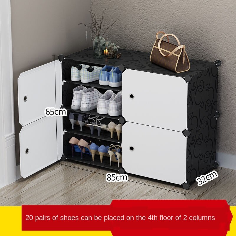 Plastic shoe cabinet shoes rack outdoor Simple household multi-Layer ...