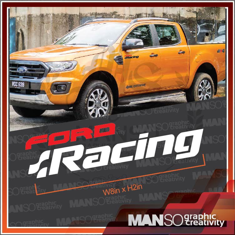 NEW DESIGN FORD RACING Car Sticker FORD RANGER RAPTOR FOCUS FIESTA 4WD ...