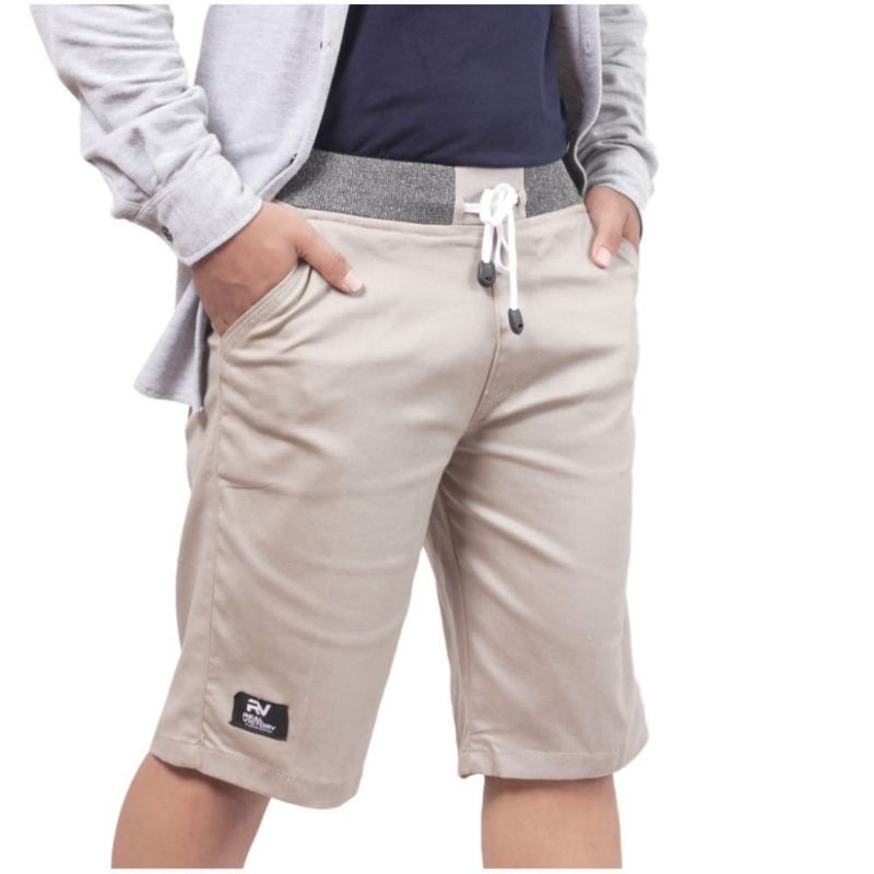 KATUN Men's Rip Shorts Adult Boys Chino Rip Elastic Waist Chinos Cotton ...