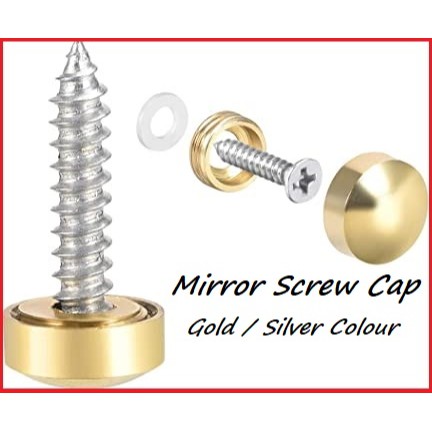 (10pcs) Gold/silver Color Screw Head Cover d18mm d22mm Mirror Screw Cap ...