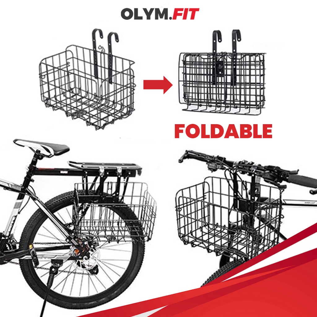 Foldable Bicycle Bike Basket Front Rear Rack Aluminium Carrier Luggage ...