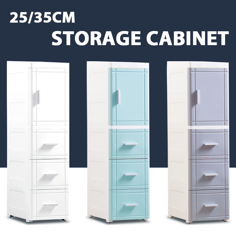25 / 35cm Crevice Storage Cabinet Open Drawer Storage Cabinet Plastic ...