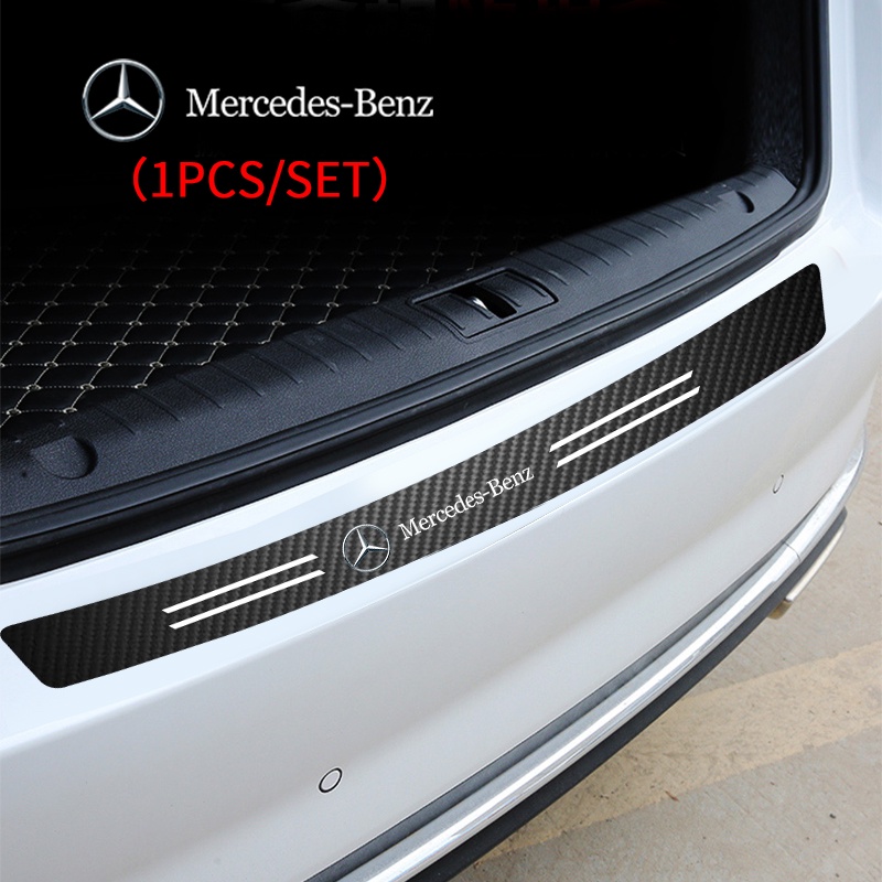 3d Car Emblem Rubber Rear Bumper Protector Sticker Carbon Fiber Trunk ...