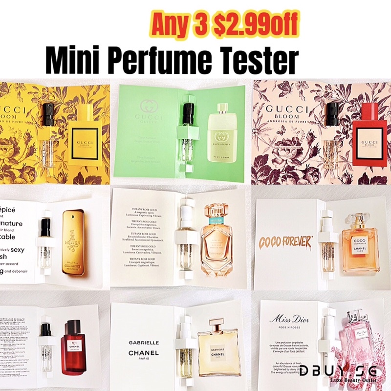 💯 Authentic Assorted Brand Mini Perfume Tester Vial Spray Travel Size ...