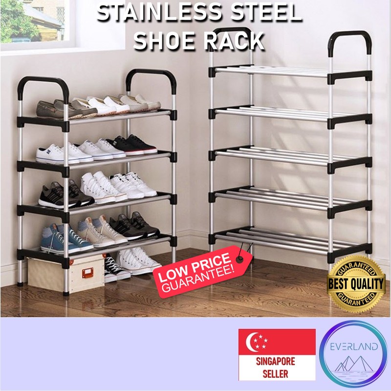 🇸🇬 Steel Shoe Rack/ Stainless Steel Shoe Rack/ Minimalist Design and ...