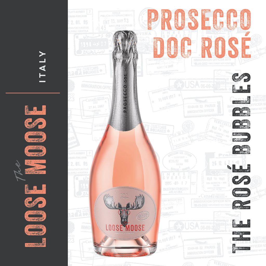 The Loose Moose Italian Prosecco DOC Rosé Sparkling Wine 750ml | Shopee ...