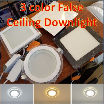 [Wholesale] 12W 3 Tone/ 3 Colour 12W LED False Ceiling Downlight/ Black ...