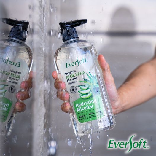 EVERSOFT Organic Olive Oil/Avocado/Aloe Vera/Icy Matcha Shampoo 480ml ...