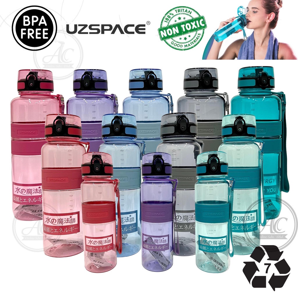 UZSpace 100% BPA free Tritan Ion Ionic Drinking Water Bottle 负离子能量水瓶 水杯 ...