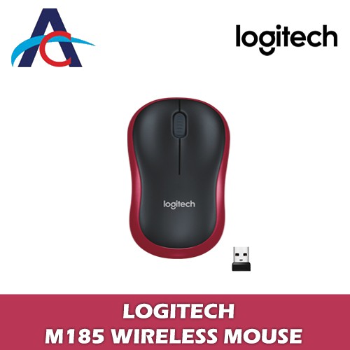 Logitech M185 Wireless Mouse (Red) | Shopee Singapore