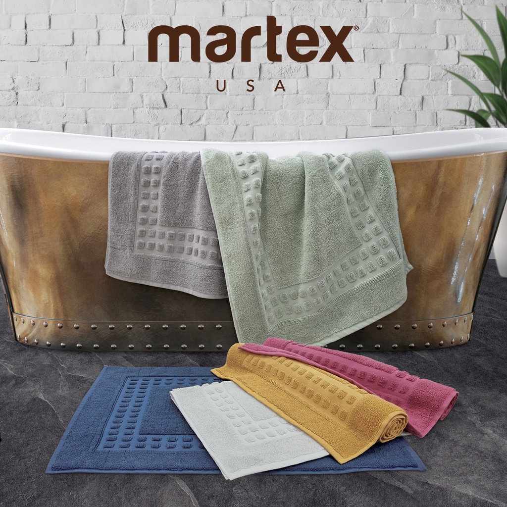 (3PC Terry Bath Mat) Martex Cordia 100% Cotton Terry Bath Mat (50x70cm ...