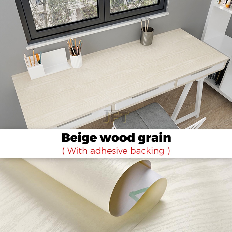 Wallpaper Self-Adhesive Thick Furniture Renovation Gray Wood Grain ...