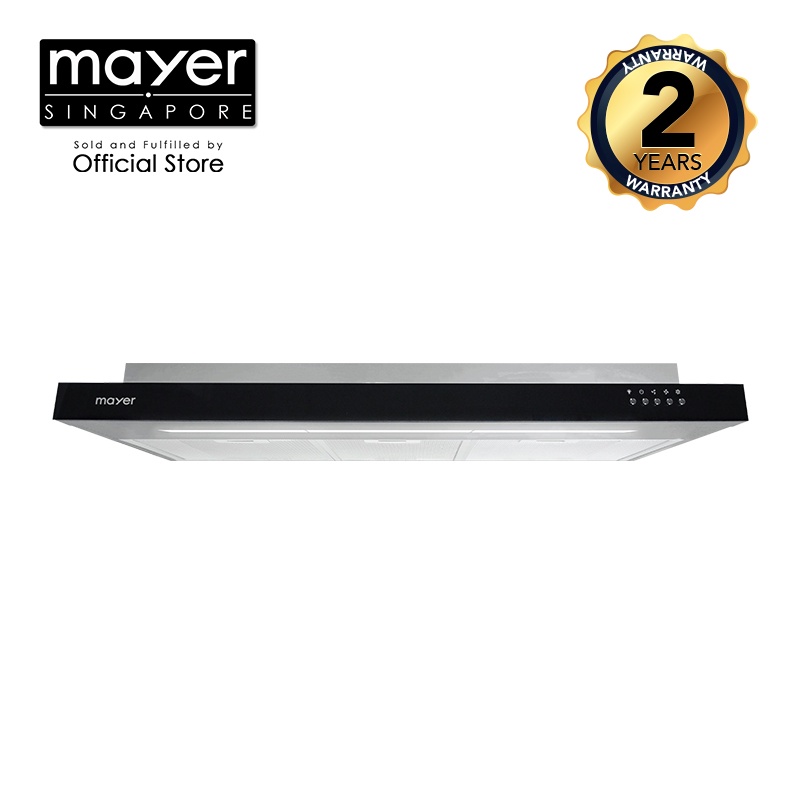 Mayer 90cm Semi-Integrated Slimline Cooker Hood MMSI900LEDHS - Silver ...