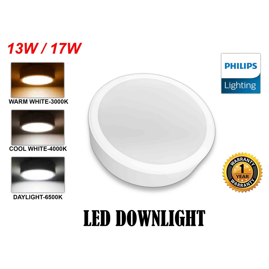 Philips Meson Surface Downlight 17W/24W 7 INCH/9 INCH Round LED Bracket ...