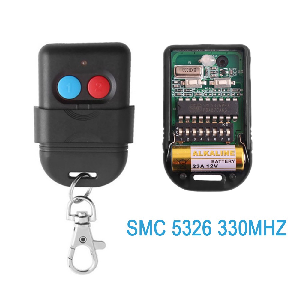 330Mhz Auto Gate Remote Control SMC5326 433Mhz 8DIP Switch (Battery ...