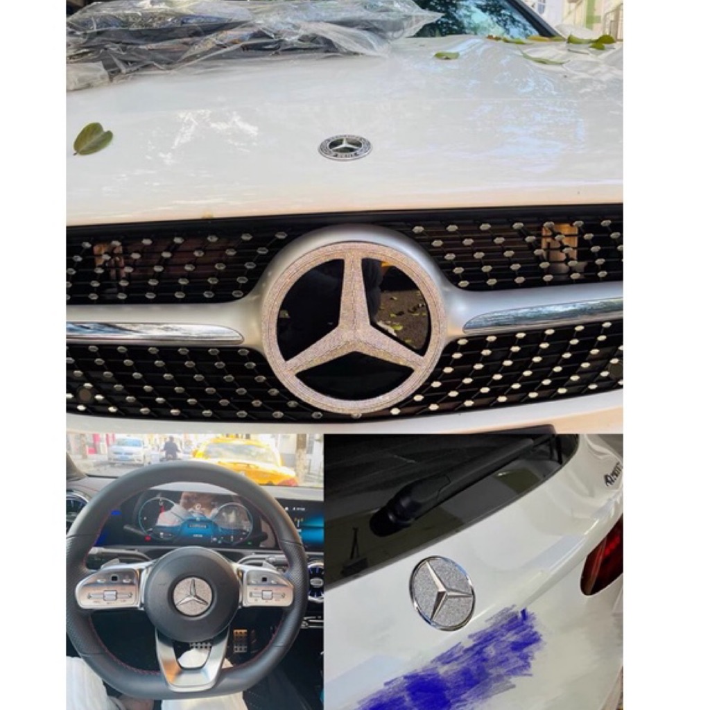 Popular*READY STOCK*Bling Mercedes Benz Logo Front Grille Rear Trunk ...