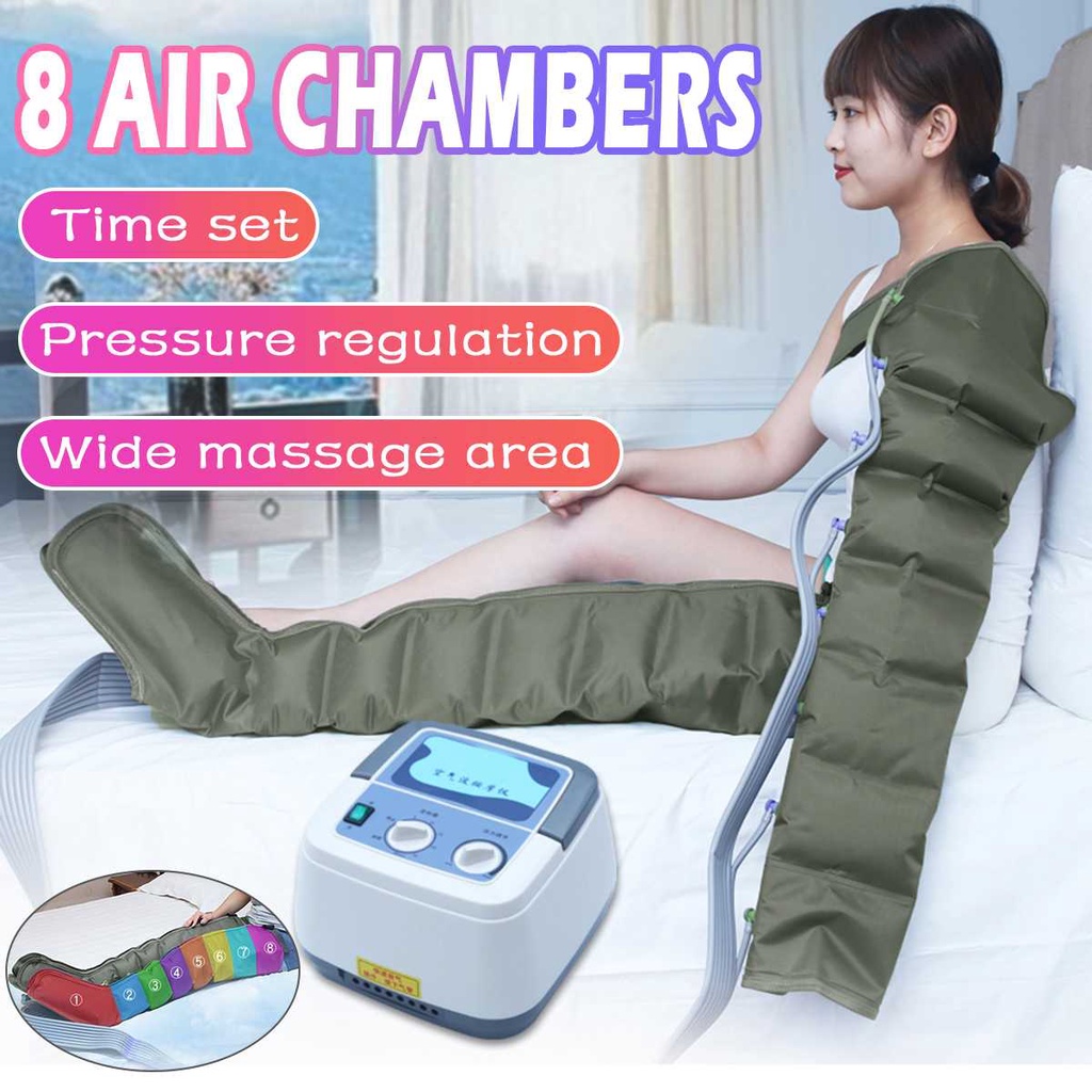 8 Air Chambers Compression Massager Vibration Infrared Therapy ...