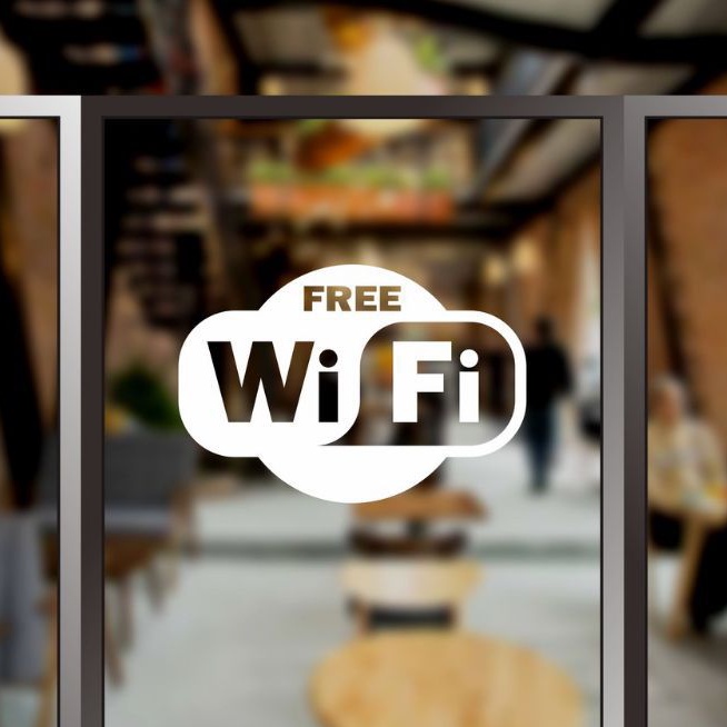 Unique Logo Sticker Free Wifi Cafe Restaurant Hotel Office Cafe WC ...