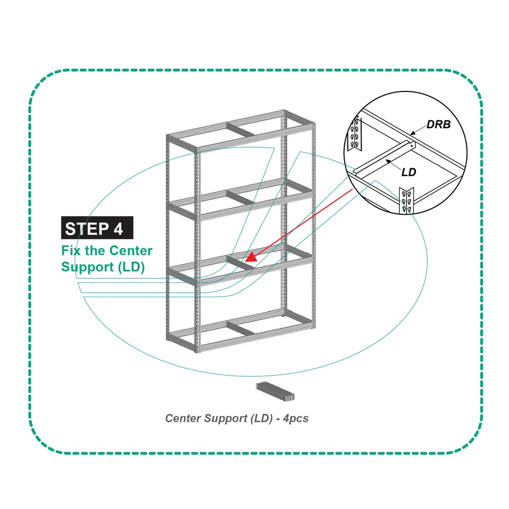 Original MYSTAR Boltless Rack for Bomb Shelter and Storeroom (Removable ...