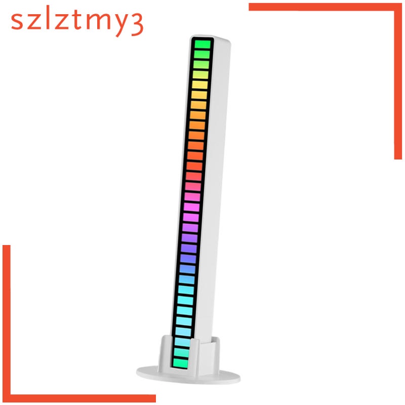 [ RGB Sound Reactive LED Light Bar, 32 LED Music Level Creative ...