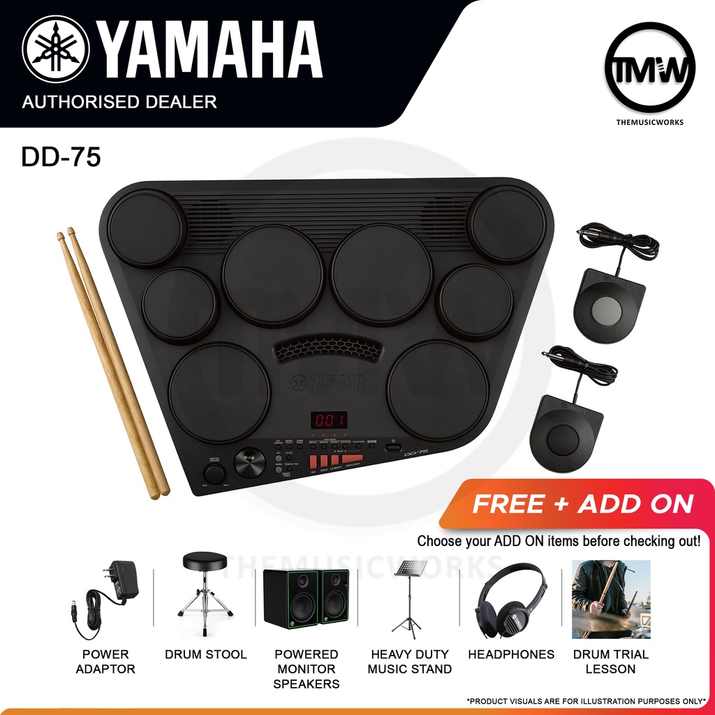 [LIMITED STOCK/PREORDER] Yamaha Digital Drums DD-75 Portable Percussion ...