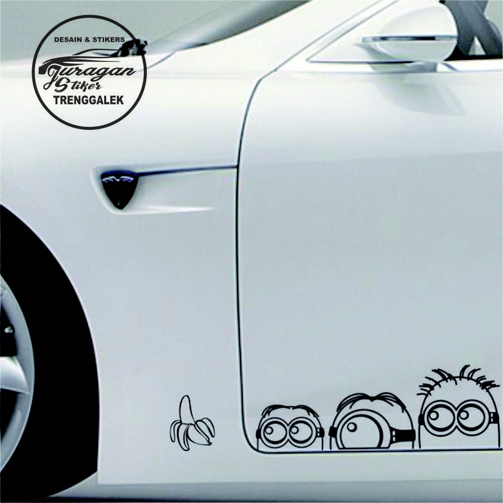 3-character Minion Sticker For Car Body And Glass Stickers | Shopee ...