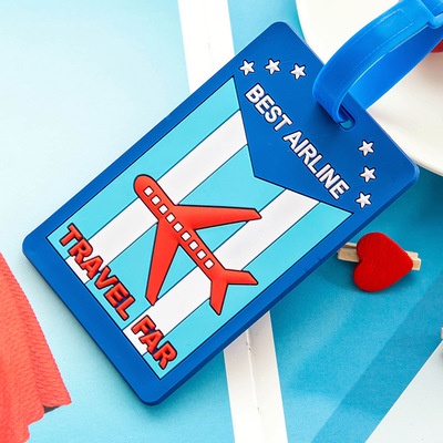 Cute PVC Plastic Luggage Tags Suitcase Tag Travel Bag Tag Travel ...