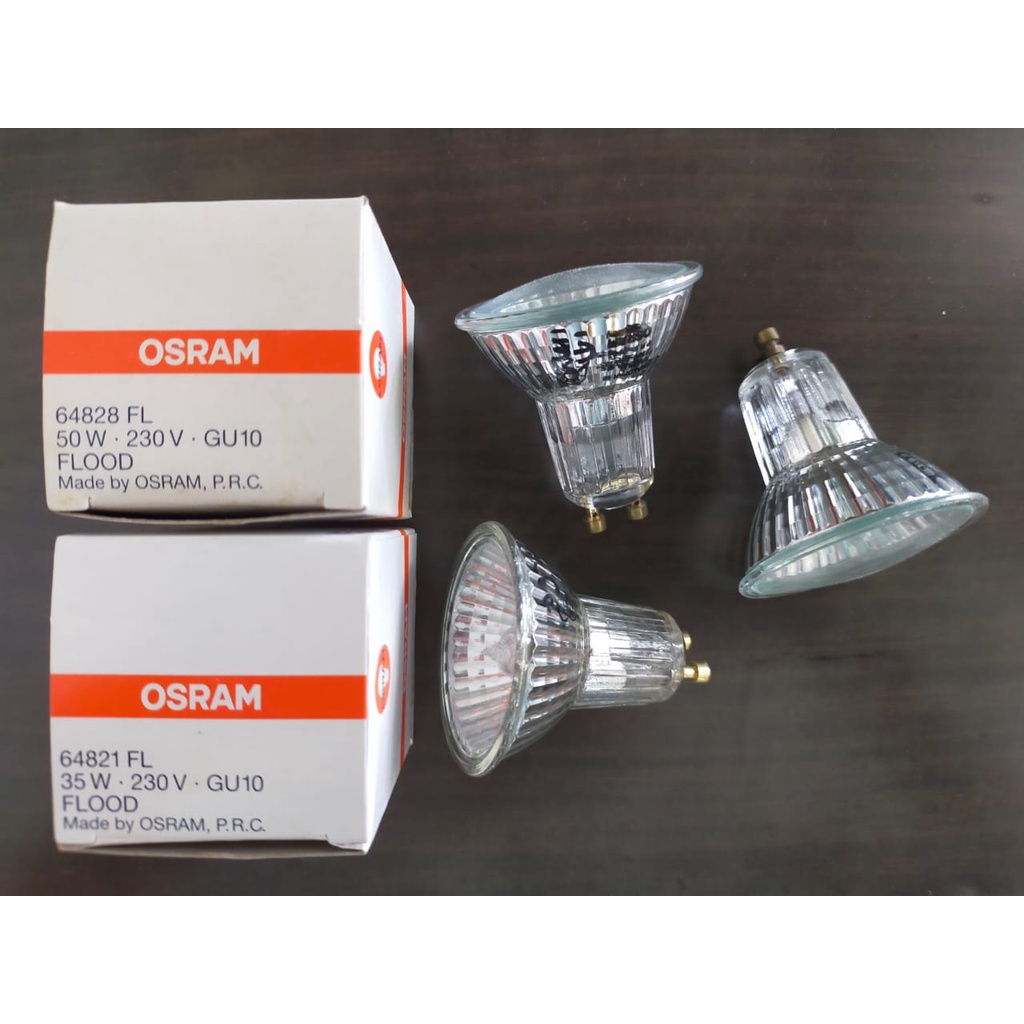Osram HALOPAR 16 GU10 230V 35W 50W FLOOD Halogen Bulb (MR16) | Shopee ...