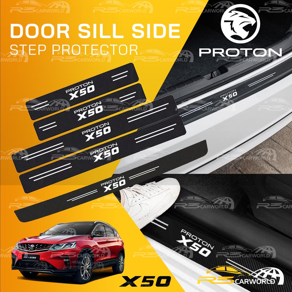 [Door Sill Sticker] Proton X50 Side Step Leather Protector Aksesori ...
