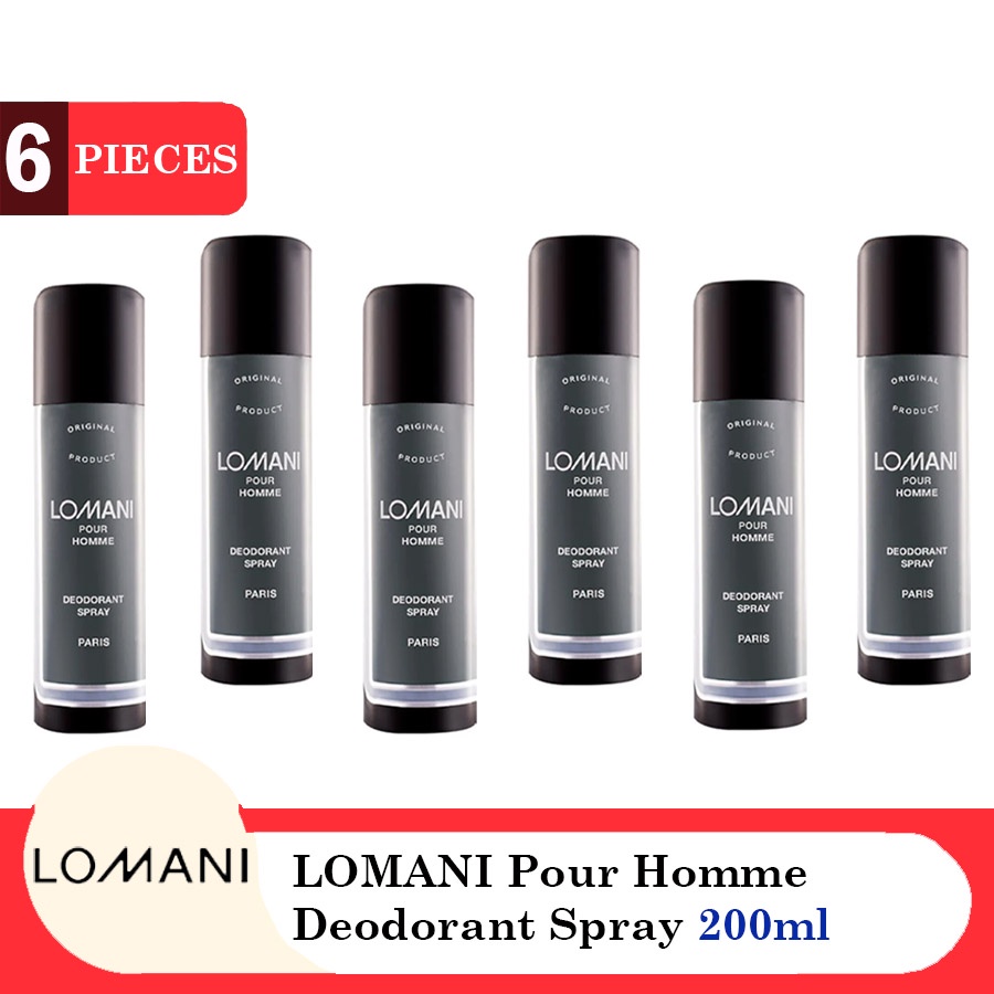 LOMANI Pour Homme Deodorant Spray 200ml | Shopee Singapore