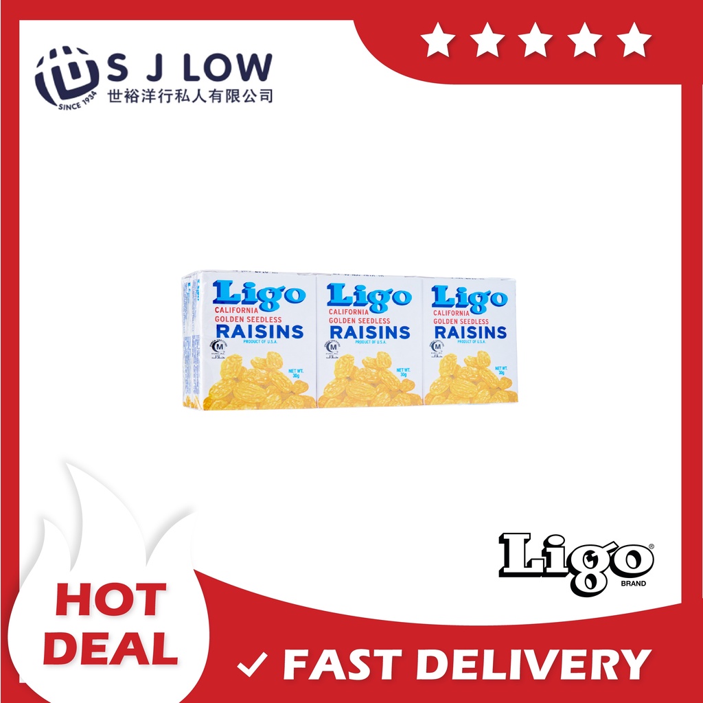 Ligo Golden Raisins 6x30g | Shopee Singapore