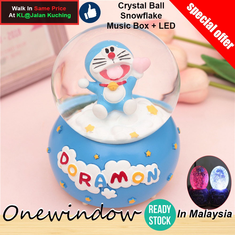 Large Size Snowflake Crystal Ball With Music Box + LED Birthday Special ...