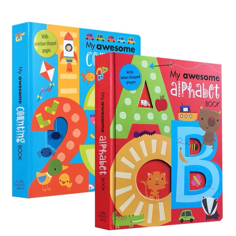 My Awesome Alphabet / Counting Book Kids Children picture book flip ...